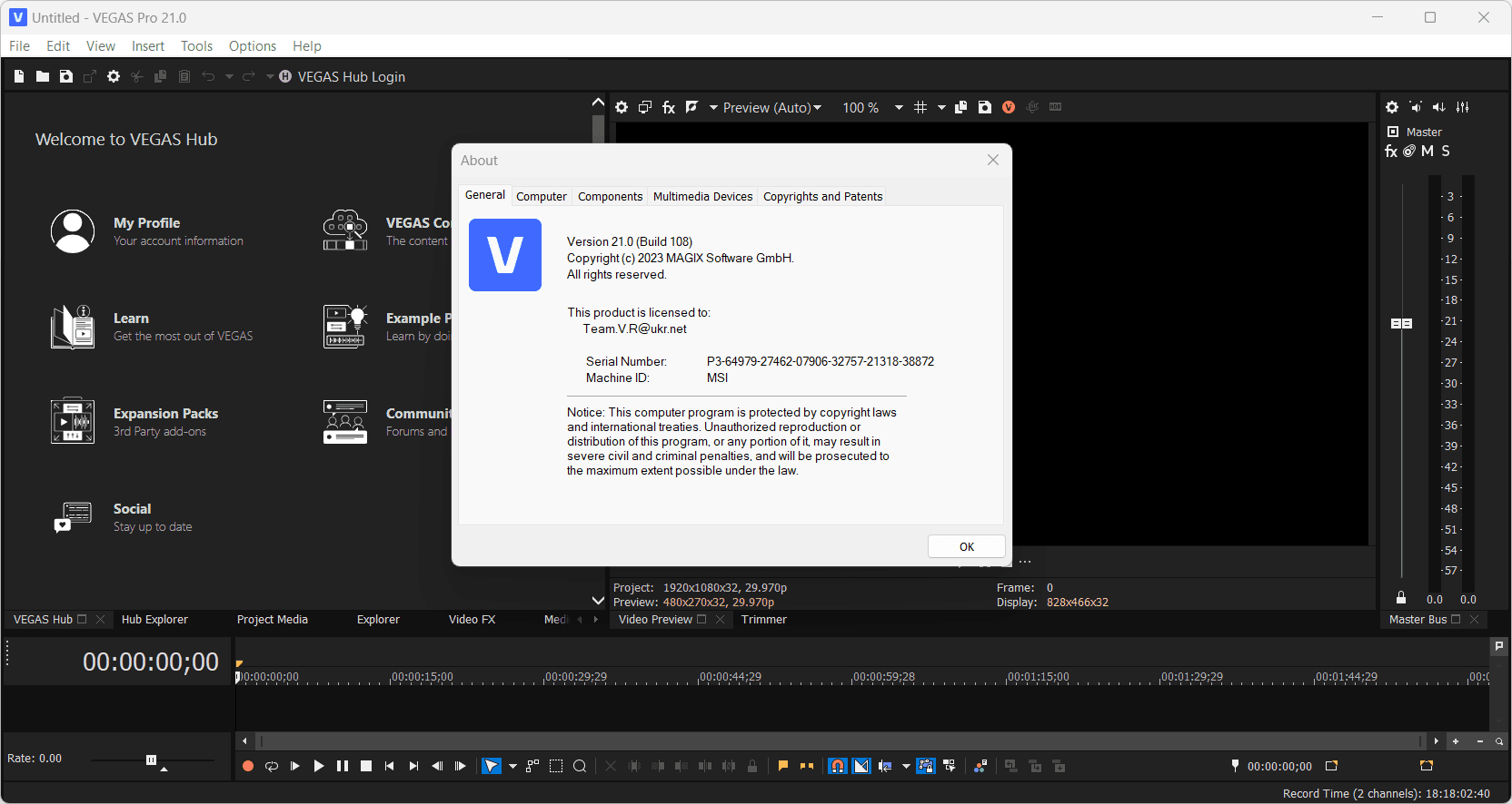 MAGIX VEGAS Pro 21.0.0.315 (ฟรีถาวร ตัดต่อวิดีโอมืออาชีพ) - Mawto