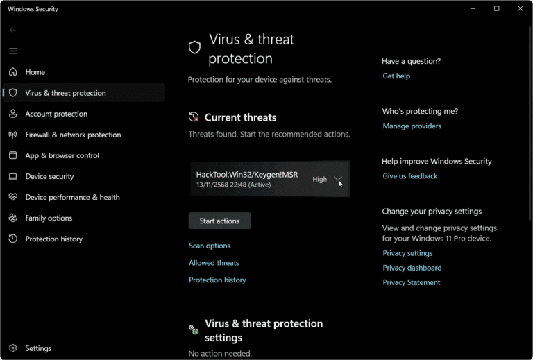 วิธีปิดแอนตี้ไวรัสใน Windows 11 (เพื่อลงโปรแกรม หรือเล่นเกม) - Mawto
