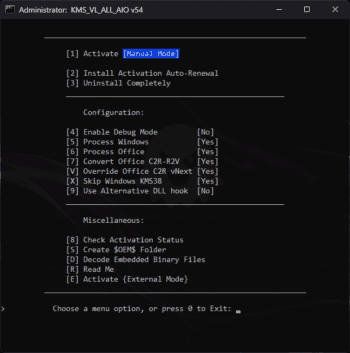 KMS VL ALL v54f | ตัวแอคติเวท Windows / Office แบบถาวร - Mawto